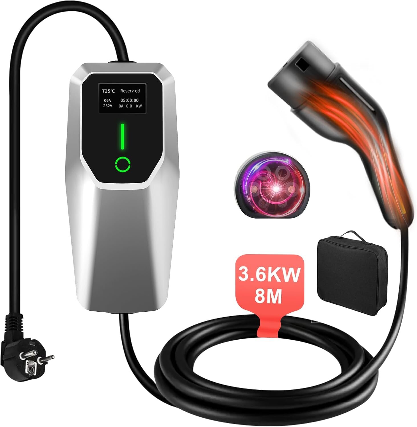 AWESAFE Cargador EV Tipo 2 3.6KW - ¿El Mejor Cargador Para Tu Coche ...