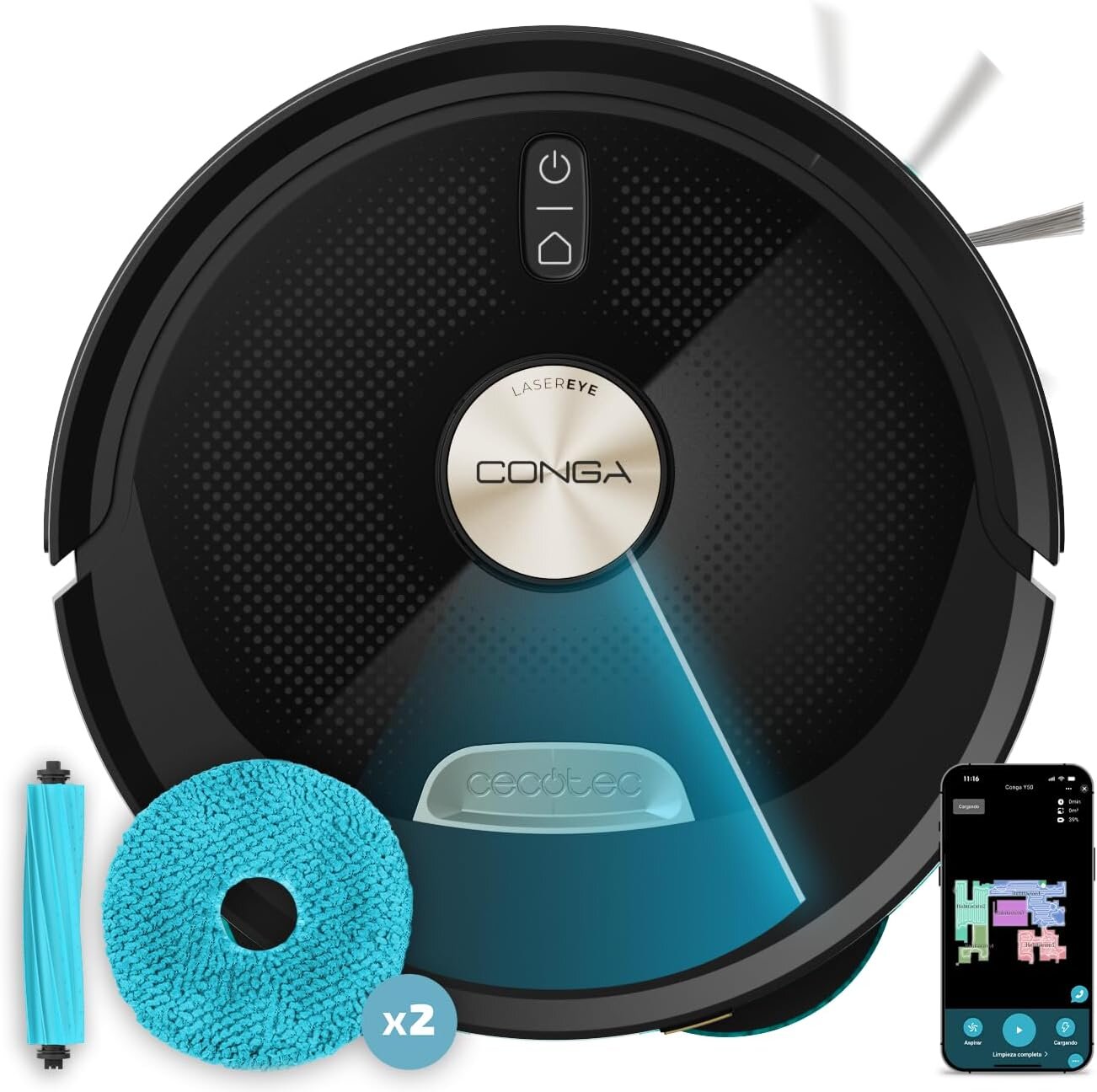 Cecotec Robot Aspirador Conga M100 Spin AI – Opinión real, pruebas ...